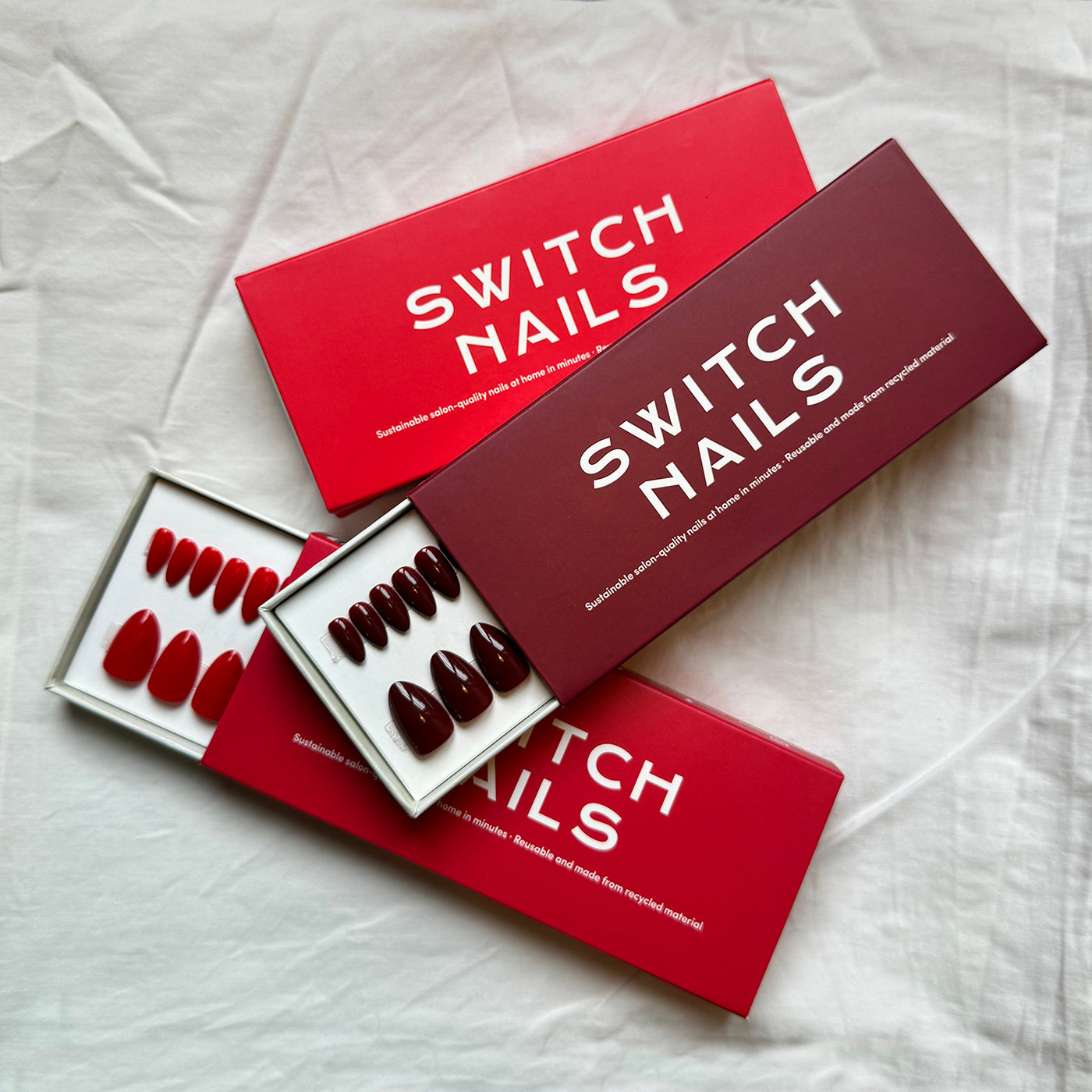 Combo: Red Trio - Almond – Switch Nails